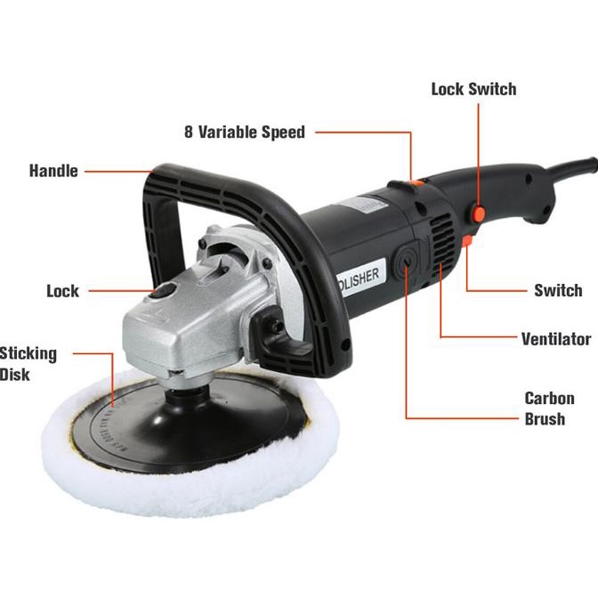 Jual Mesin Polisher Alat Poles Mobil 180Mm | Shopee Indonesia