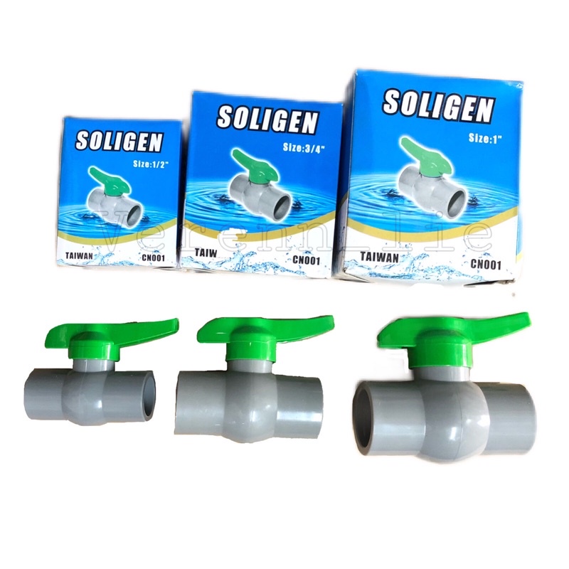 Jual STOP KRAN 1/2”, 3/4”, 1” INCH SOLIGEN PVC BAGUS // STOP KRAN ...