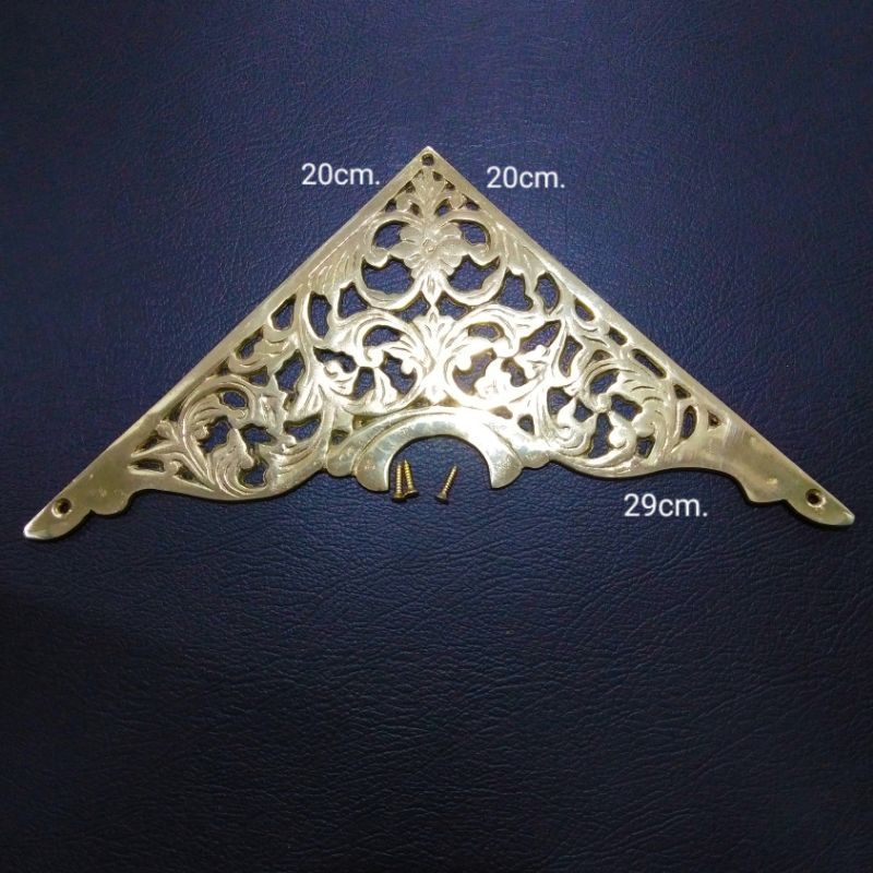 Jual Siku ukir kuningan aksesoris meja pintu pengaman furnitur 29cm. x ...
