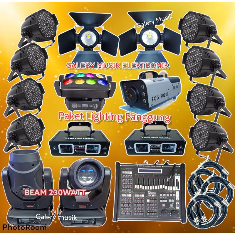 Jual Paket Lampu panggung lighting professional Buat panggung dangdutan ...