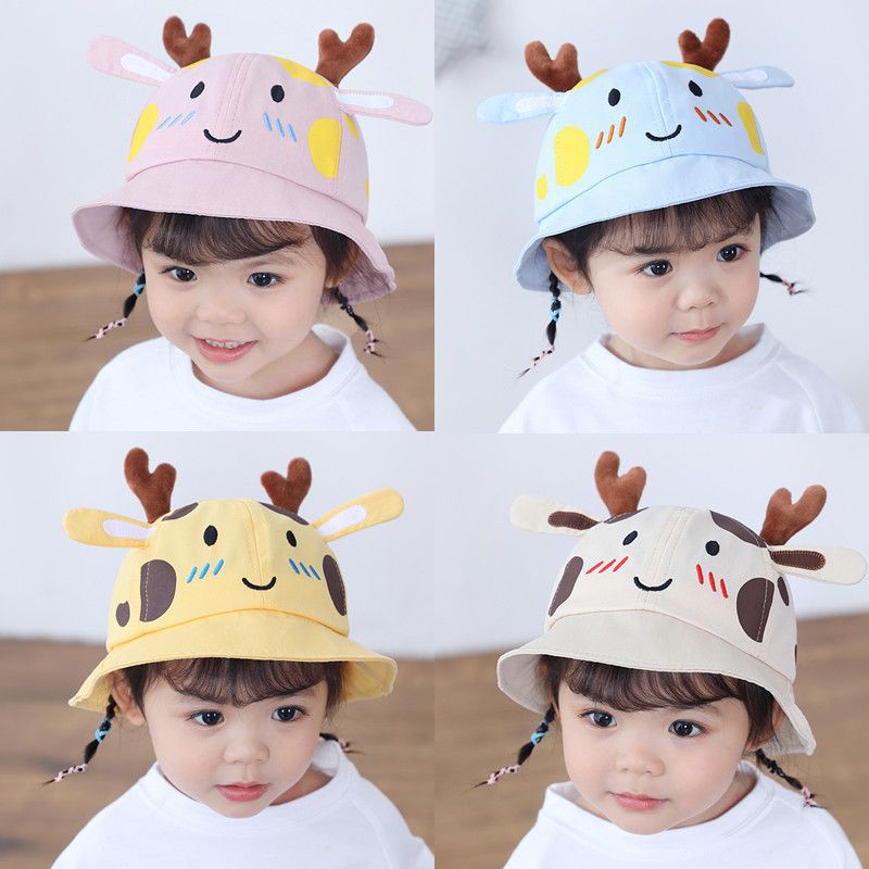 Jual Topi bayi Bucket pantai shy Giraffe Totol motif bordir lucu baby ...