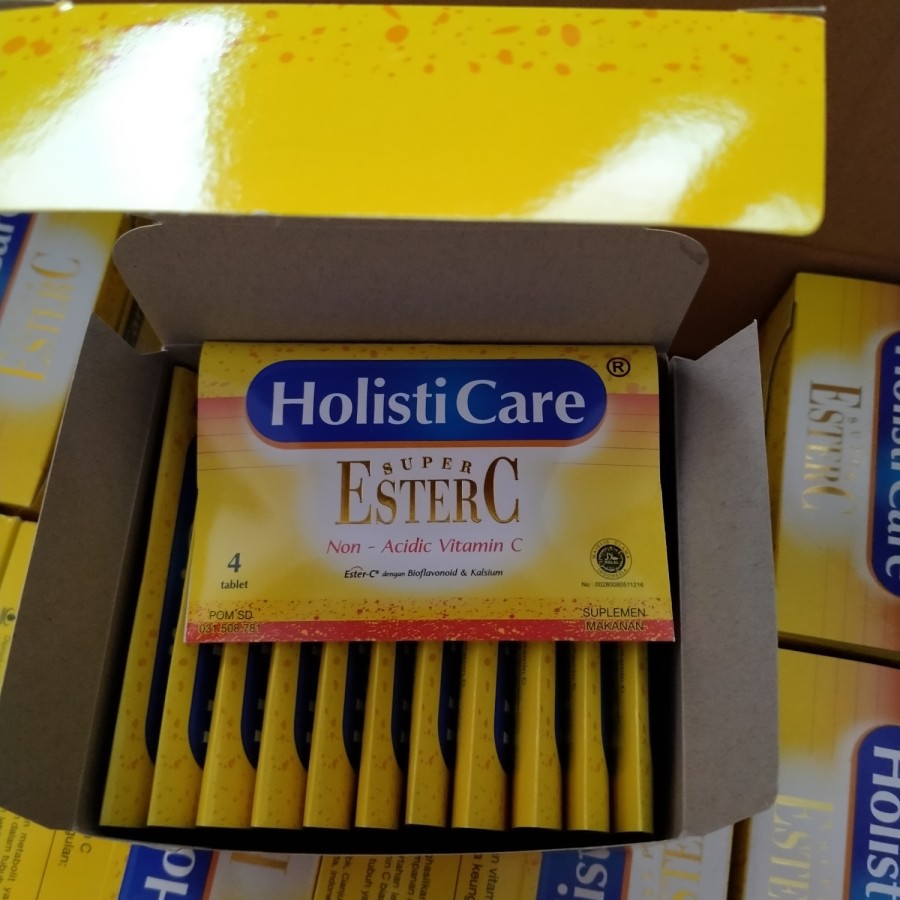 Jual Ester C Holisticare Strip isi 4 tablet | Shopee Indonesia