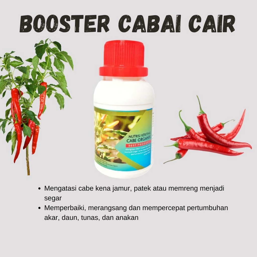 Jual Pupuk Booster Cair Organik Cabe agar cepat berbuah 100 ml | Shopee Indonesia
