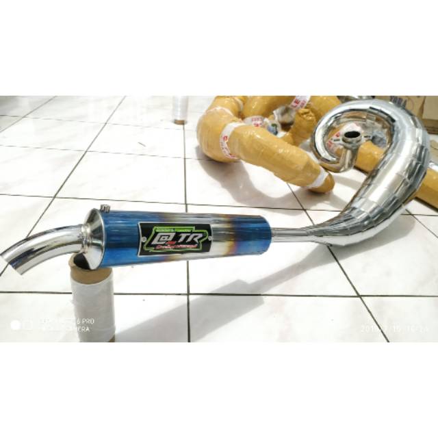 Jual Knalpot RX-KING lobster pipa croom silinser biru @_TR RACING ...
