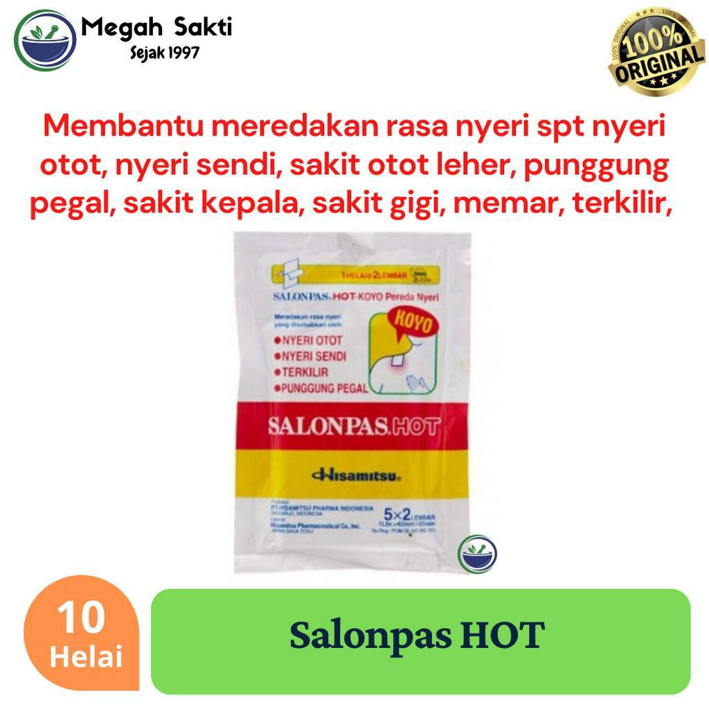 Jual Megah Sakti - Koyo Salonpas Hot Merah 1 Sachet Isi10 Lembar - Koyo ...