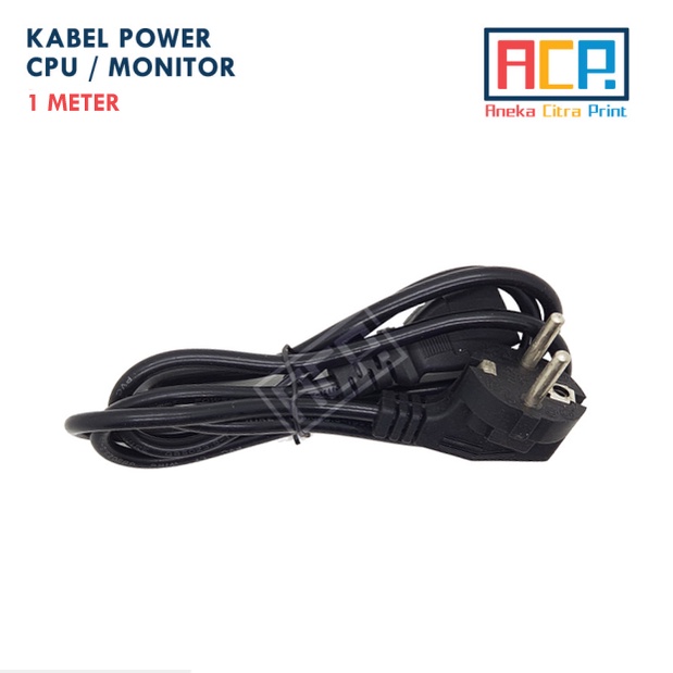 Jual Kabel Power CPU / Monitor / Adaptor - 1 meter | Shopee Indonesia