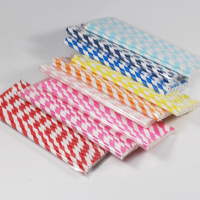 Jual 25 Pcs Sedotan Kertas Warna/i Motif Astor dan Full Color ~ Paper ...