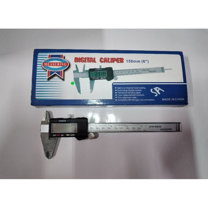 Jual JANGKA SORONG DIGITAL CALIPER VERNIER 150MM 6" INCH 6 INCHI | Shopee Indonesia