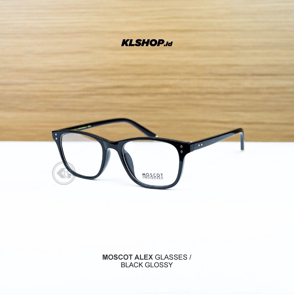 Jual KACAMATA MOSCOT ALEX HITAM GLOSSY KOTAK KASUAL SIMPLE | Shopee ...