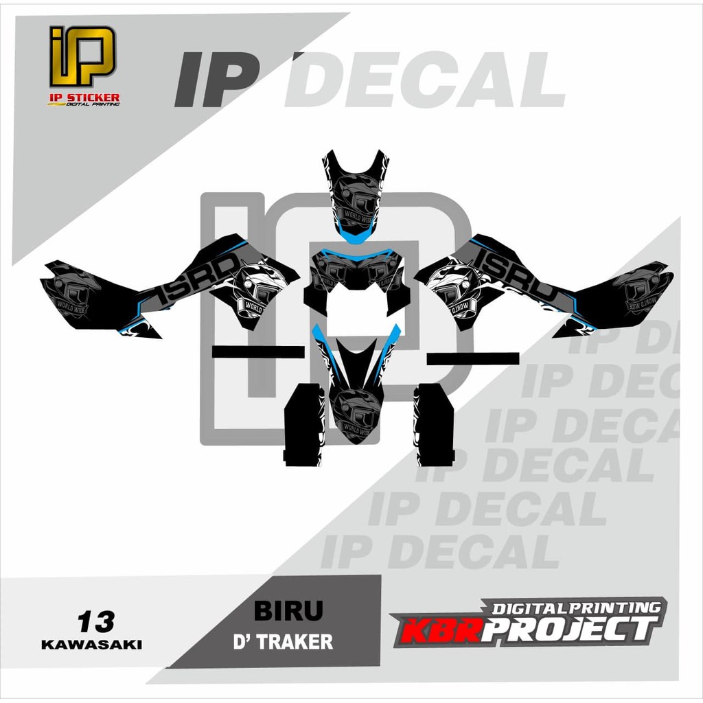 Jual DECAL D’TRAKER STICKER VARIASI MOTIF GRAFIS DECAL MOTOR KAWASAKI D ...