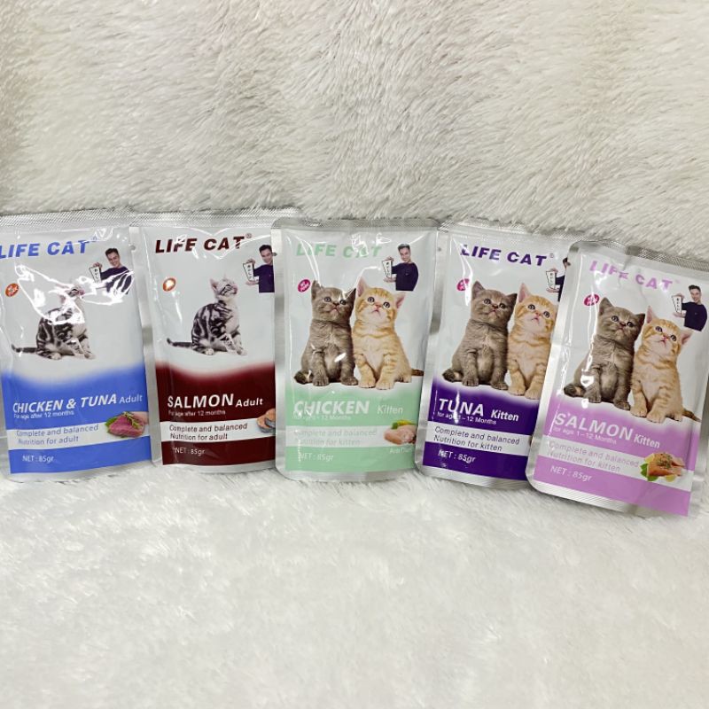 Jual life cat lifecat sachet pouch 85 gr 85gr | Shopee Indonesia