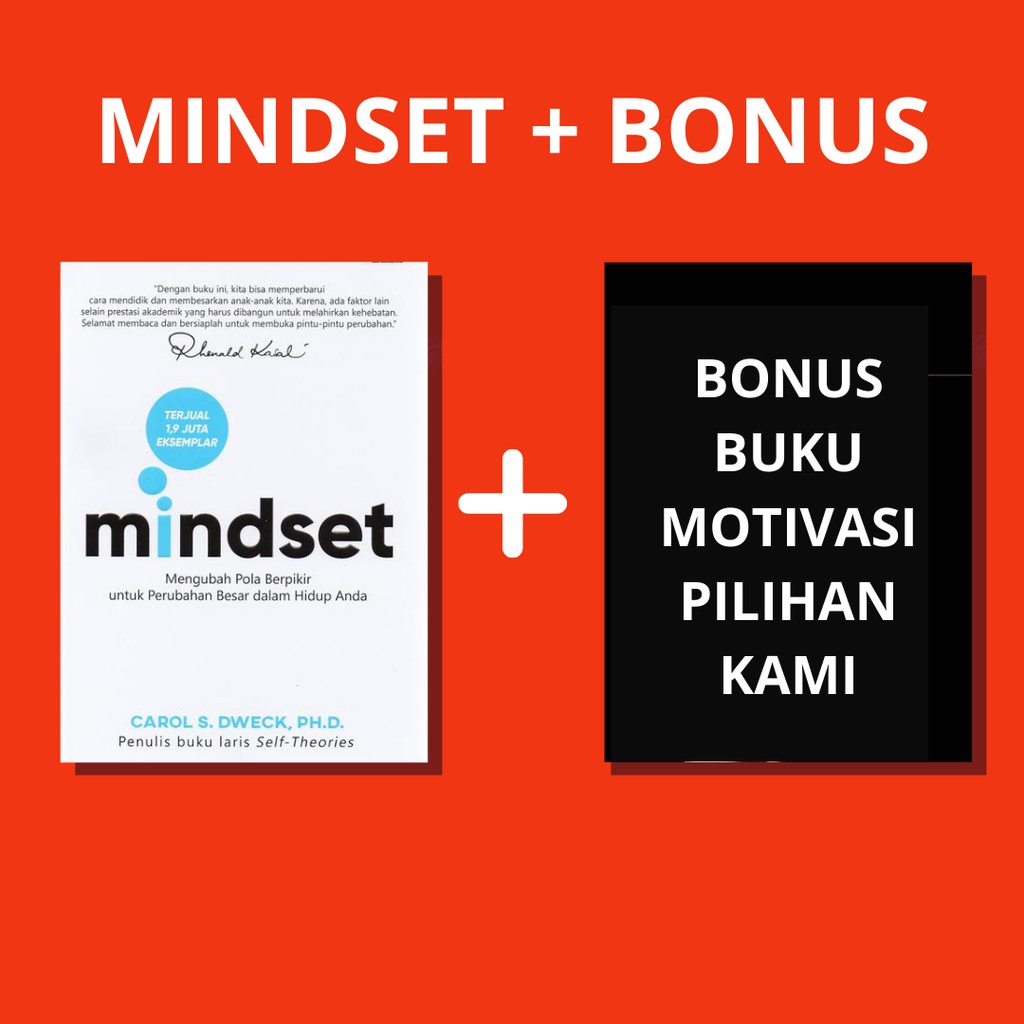 Jual MINDSET CAROL S. DWECK ORIGINAL (EDISI REVISI 2019) BONUS 1 BUKU ...