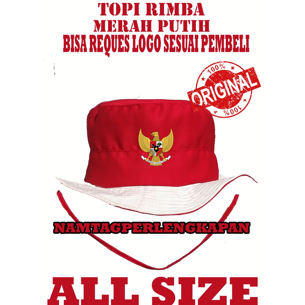 Jual COD!!!Topi Rimba Indonesia/Topi Rimba Merah Putih/Topi Rimba ...