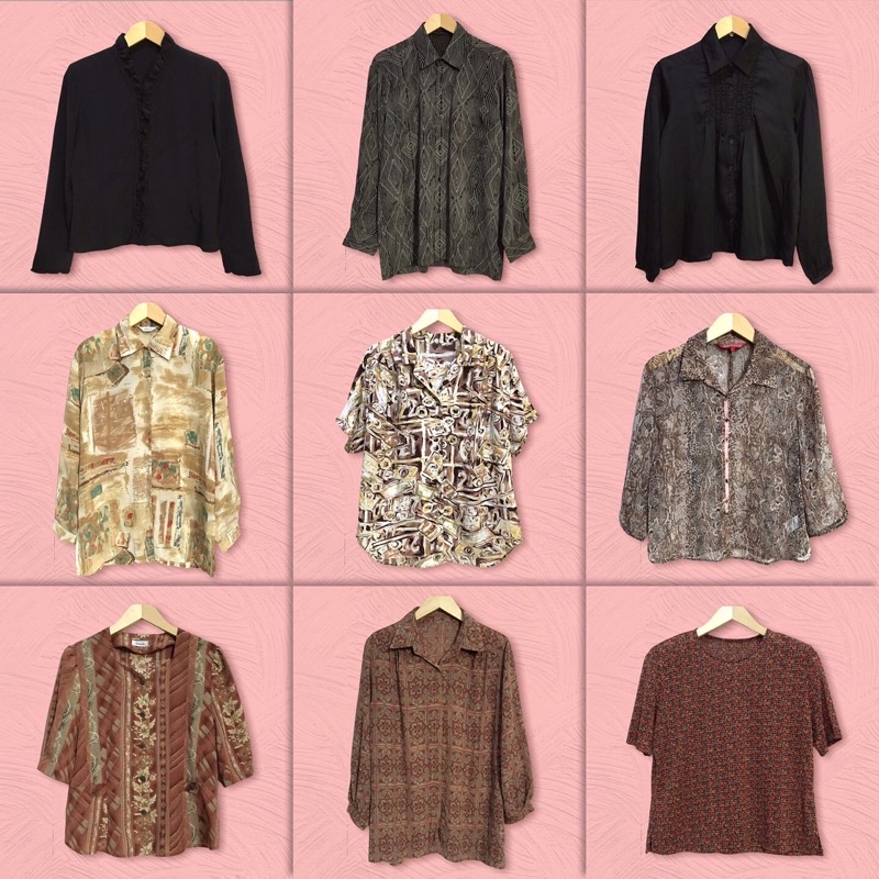 Jual LBC007 - THRIFT KEMEJA VINTAGE / BLOUSE VINTAGE PAKAIAN SECOND ...