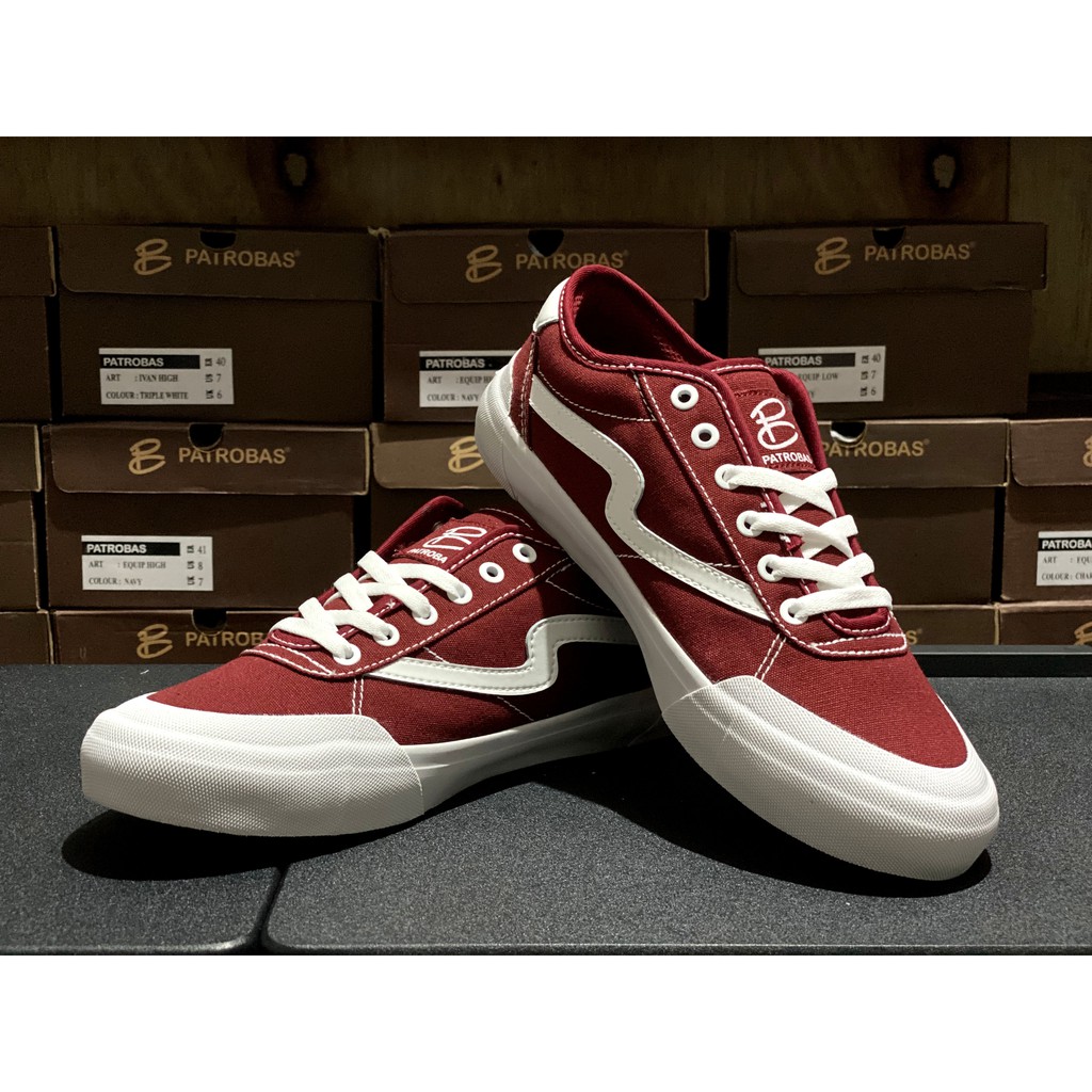 Jual Patrobas Ivan Maroon Low (Free Kaoskaki) | Shopee Indonesia