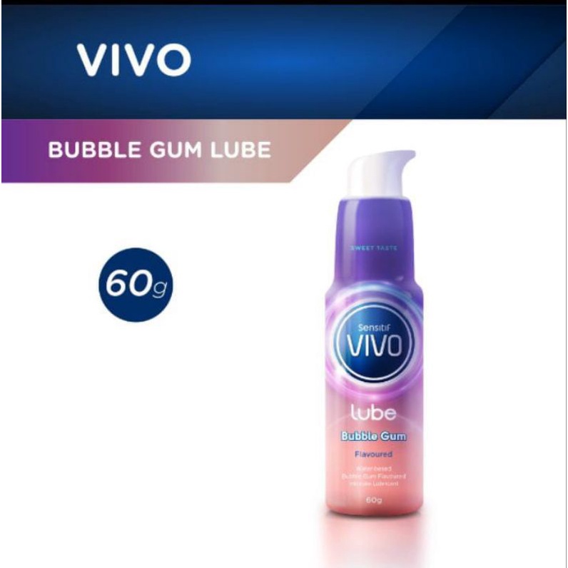 Jual Vivo Bubblegum Lube 60g|Lubricant Water Based 60g|Gel Pelumas 60g ...