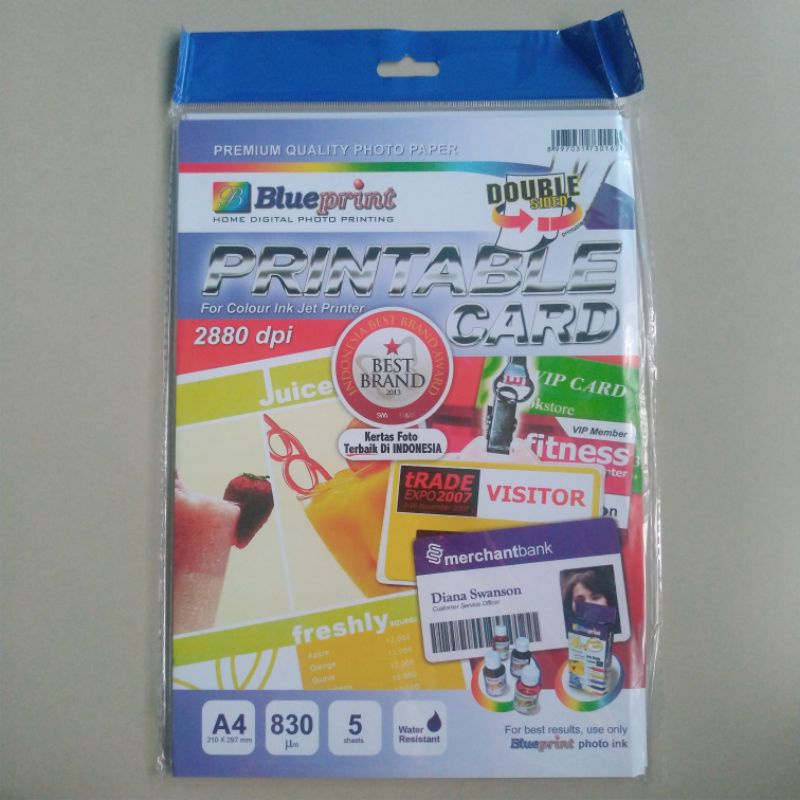 Jual Kertas PVC Printable Card Blueprint / Bahan Cetak ID Card | Shopee ...