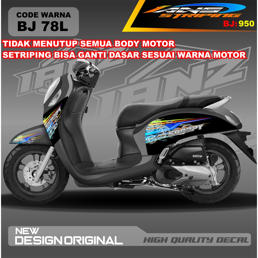 Jual DECAL STIKER HONDA SCOOPY FULL BODY / STICKER VARIASI SCOOPY MOTIF ...