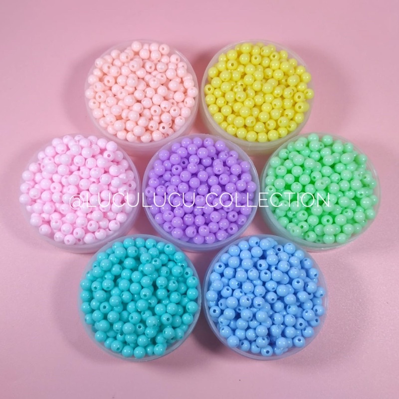 Jual Manik Susu Bulat (20 gr) Part 3 / Manik Monte Mote Akrilik Bulat Pastel 14mm 16mm 18mm ...