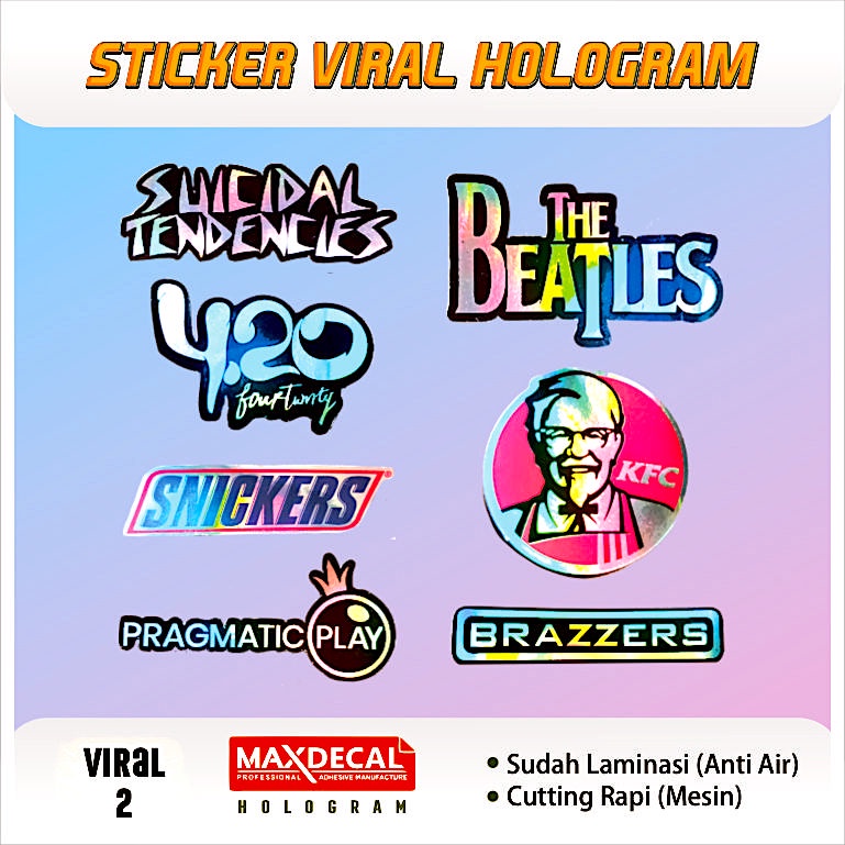 Jual STICKER TERLARIS VIRAL 2 HOLOGRAM | STICKER RACING | STICKER PACK ...
