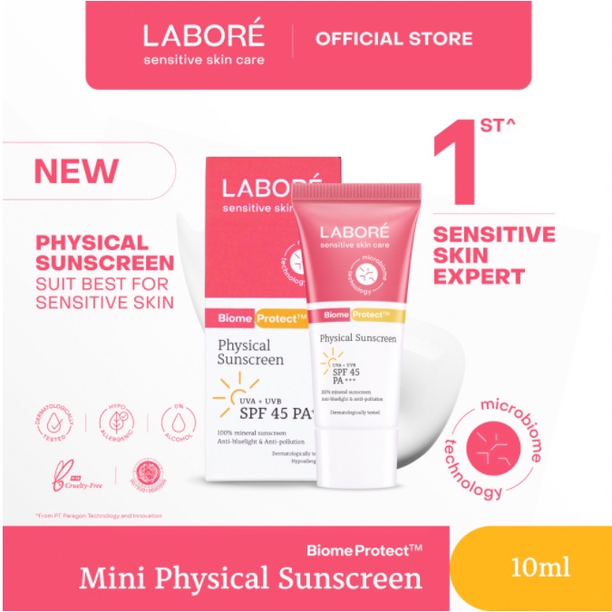 Jual Labore Biome Protect Physical Sunscreen SPF 45 - MINI 10ml ...