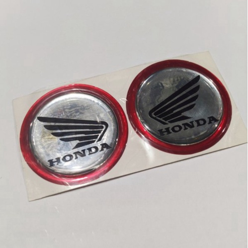 Jual stiker timbul emblem logo honda sayap bulat sepasang isi 2 sticker ...