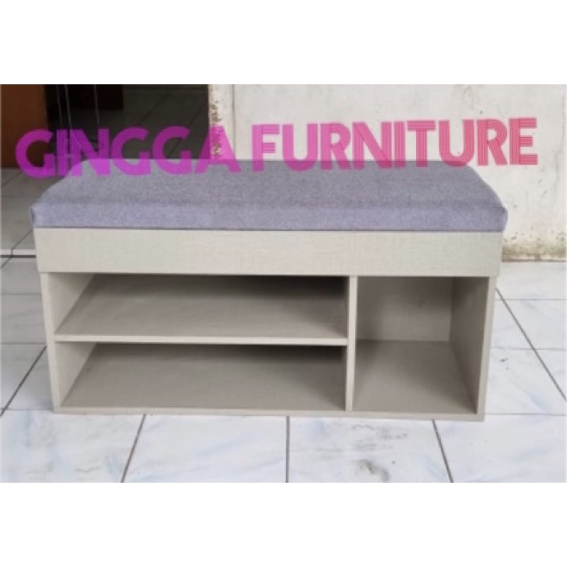 Jual RAK SEPATU MINIMALIS SOFA RAK SEPATU SOFA SERBAGUNA PUTIH LEMARI ...