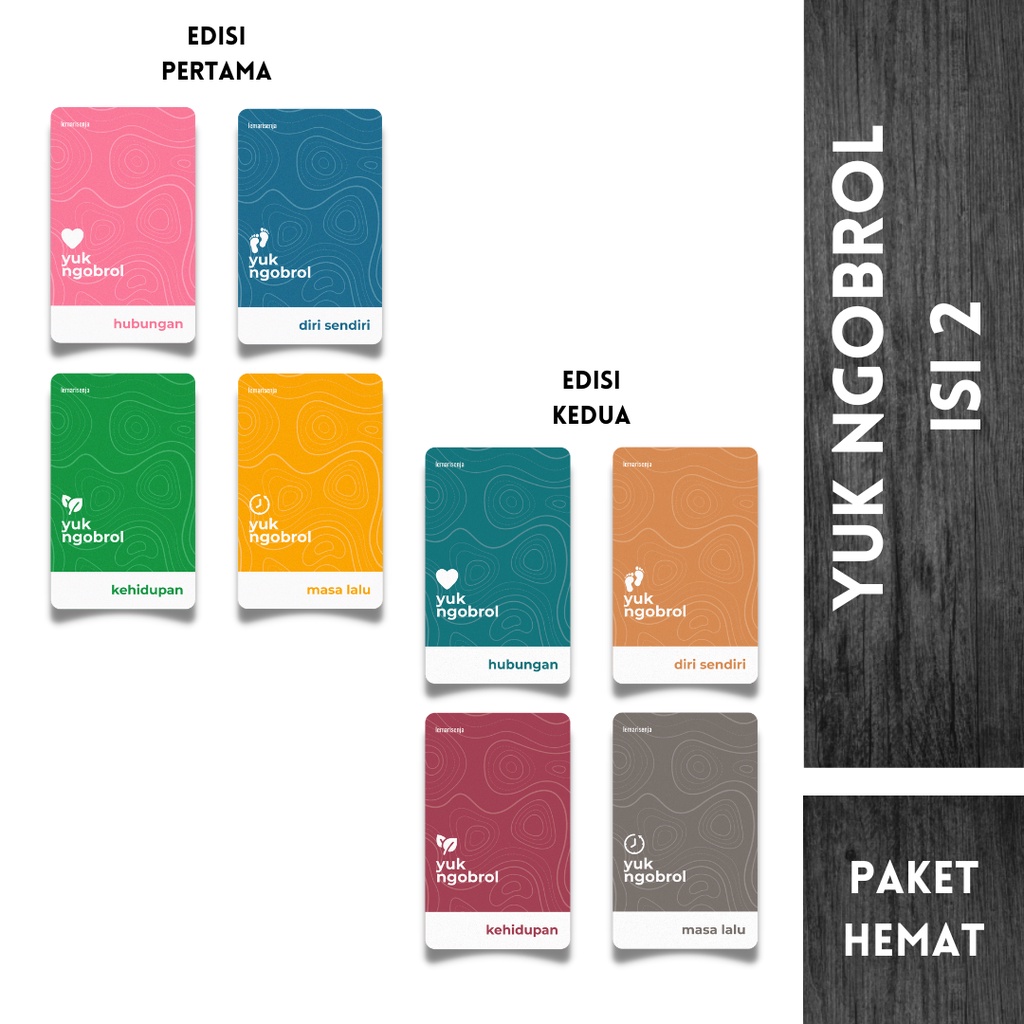 Jual Lemari Senja - Paket Yuk Ngobrol isi 2 edisi - kartu deep talk ...