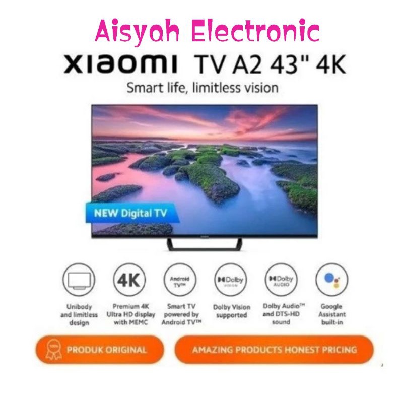 Jual GOOGLE TV XIAOMI 43 INCH UHD 4K (43A2) | Shopee Indonesia
