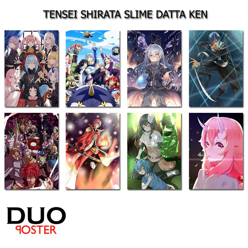 Jual poster anime tensei shirata slime datta Ken paket 8pcs | Shopee ...