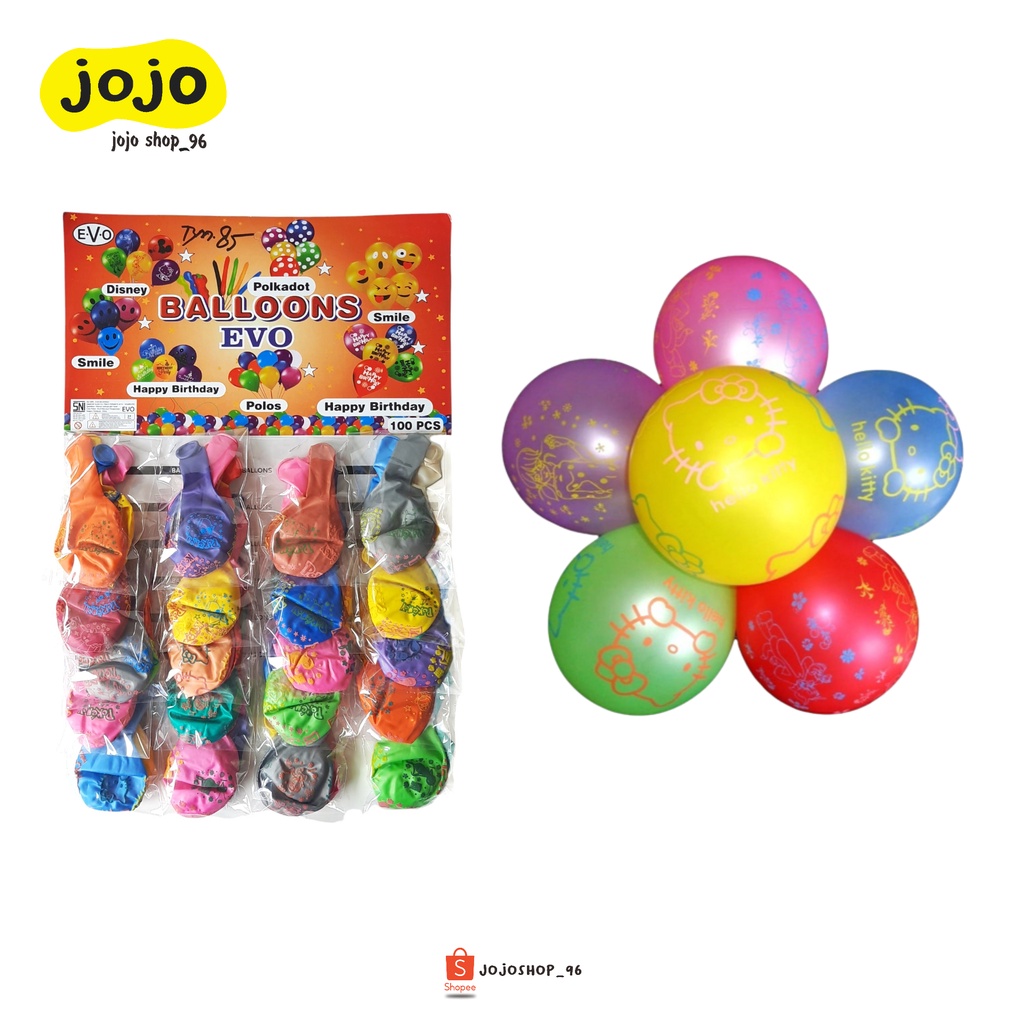 Jual Balon Ulang Tahun Balon Ultah Latex Tebal EVO Display BM-85 Disney ...
