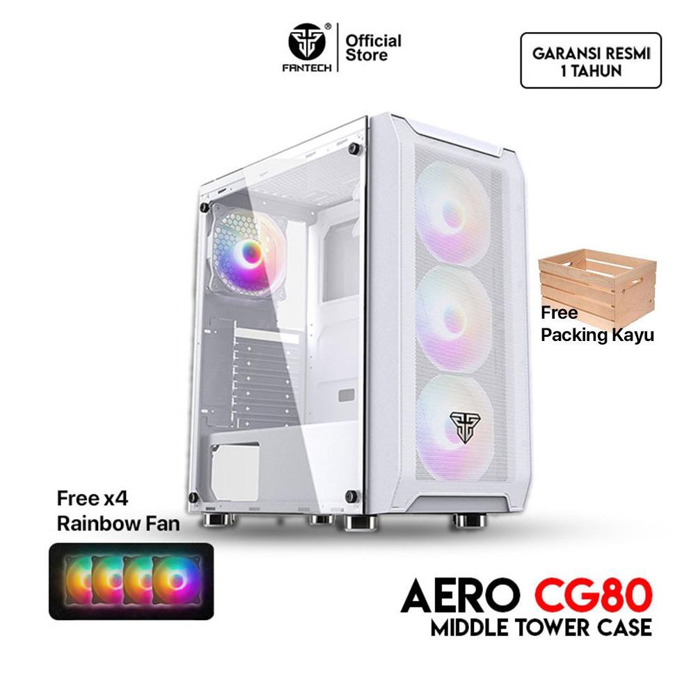Jual Fantech Aero Cg80 Tempered Glass Casing Komputer Pc Gaming Case ...