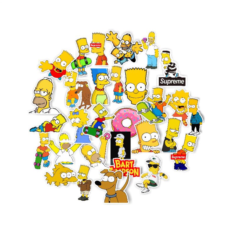Jual Stiker sticker Paket Simpsons Simpson isi 30 pcs Tumblr koper helm ...
