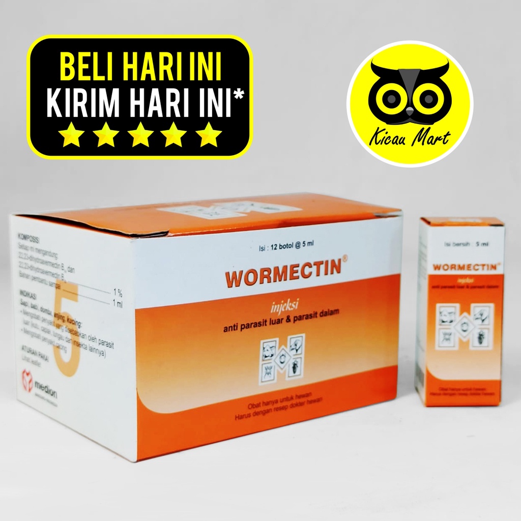 Jual WORMECTION 5 ML MEDION INJ OBAT PARASIT KUTU TUNGAU CACINGAN ...