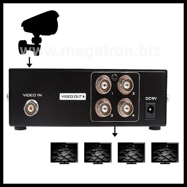Jual Cctv Video Distributor Amplifier 1 Input - 4 Output (Bnc Konektor) | Shopee Indonesia