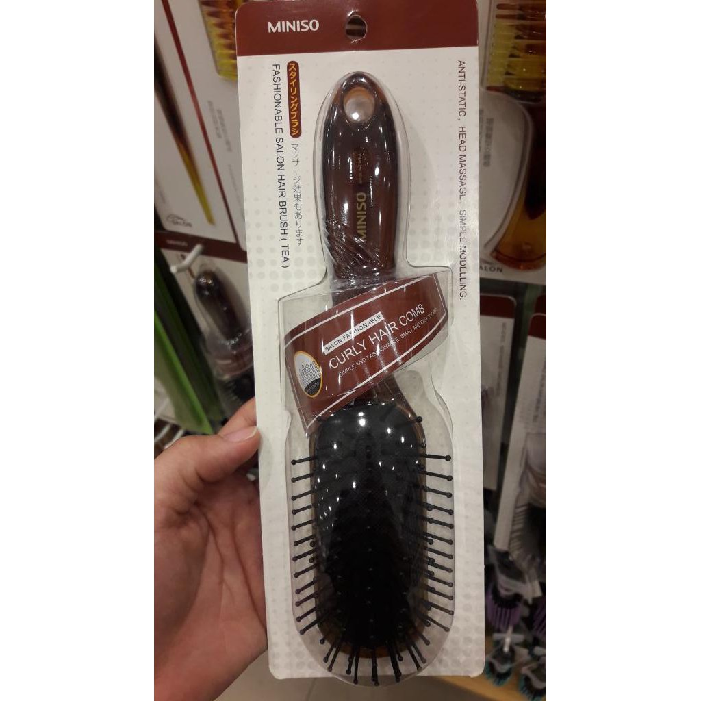 Jual MINISO CURLY HAIR COMB SISIR HAIR BRUSH | Shopee Indonesia