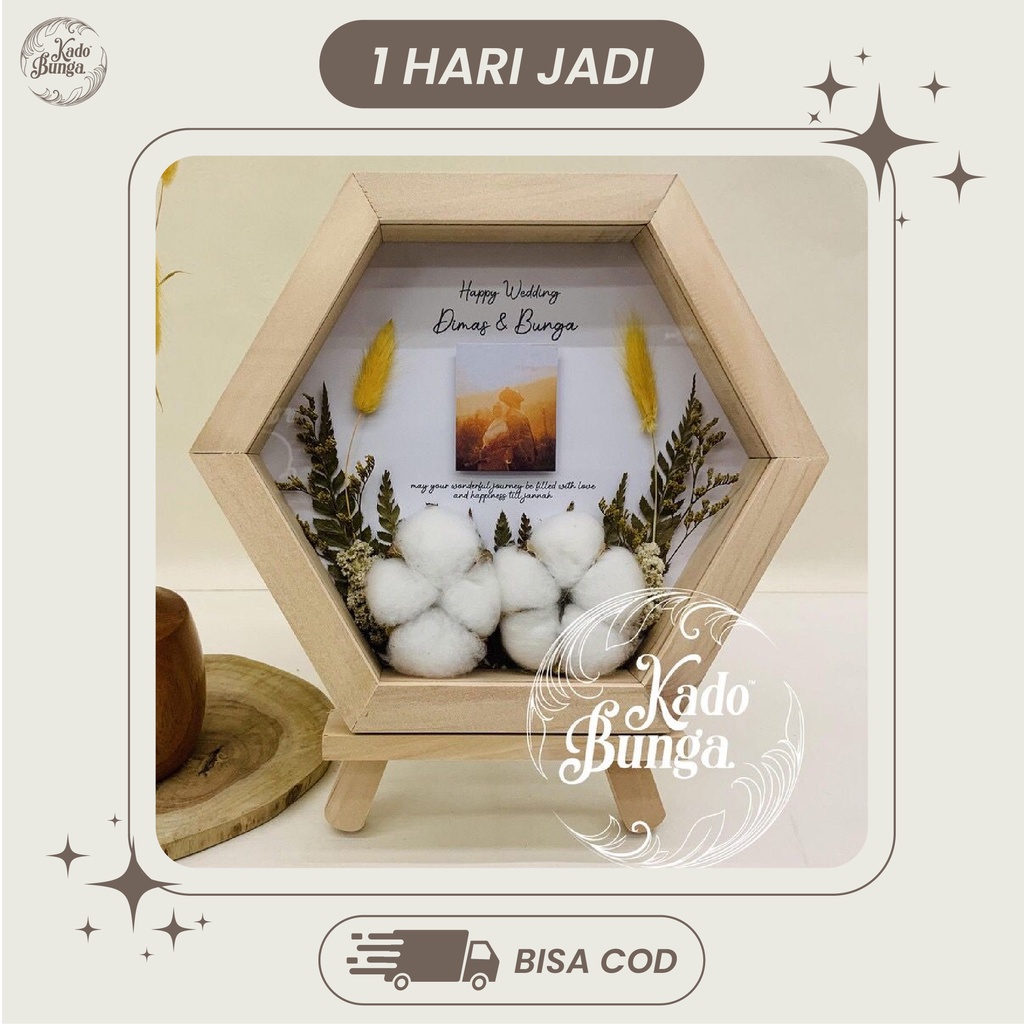 Jual KADO FRAME HEXAGONAL 3D FOTO POLAROID UNTUK PERNIKAHAN/ULTAH/WISUDA/ANNIVERSARY/IBU/AYAH ...