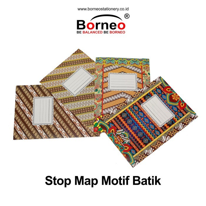 Jual 12 PCS - Borneo Stop Map Motif Batik Folio | Shopee Indonesia