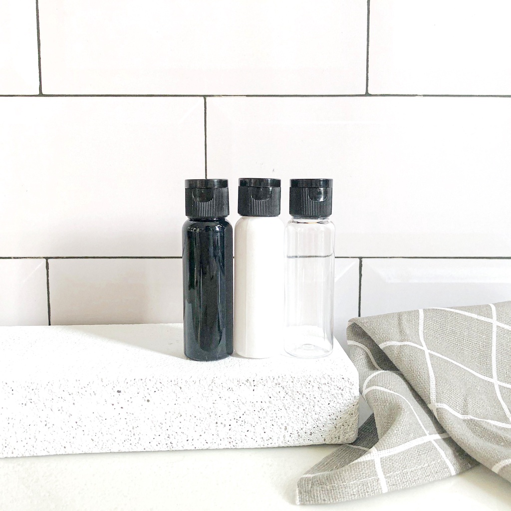 Jual 30ml Botol Fliptop Hitam Plastik PET Lotion Handsoap Hand ...