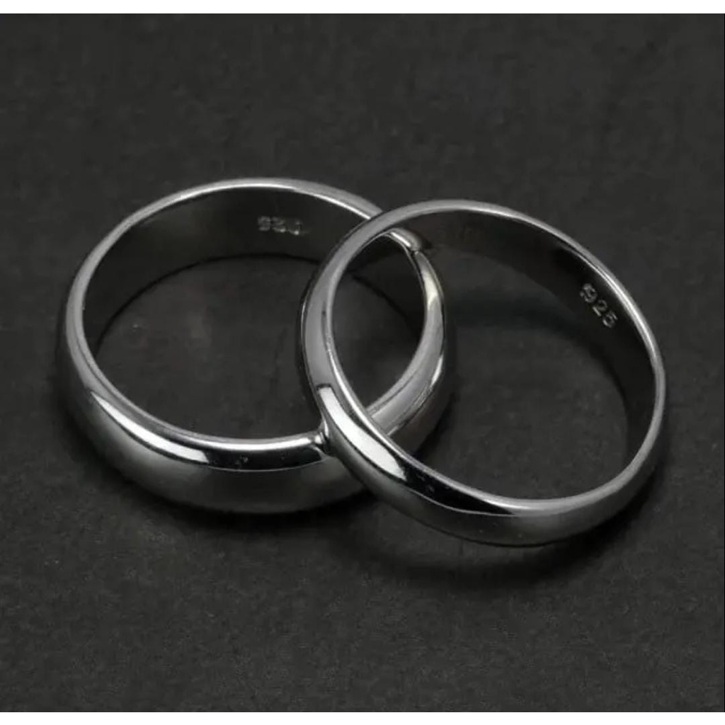 Jual Cincin Titanium Pria Wanita Anti Karat Warna Silver | Shopee Indonesia