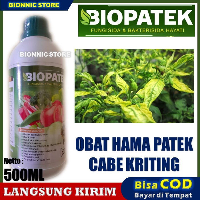 Jual BIOPATEK 500ml Fungisida & Bakterisida Hayati Pupuk Bule Cabe Obat Hama Anti Virus Keriting ...