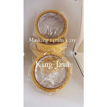 Jual Masking Tape Lakban Kertas 24mm x 21y | Shopee Indonesia