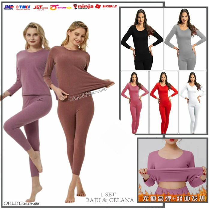 Jual (( BISA COD )) ORIGINAL HUIYING Long Jhon Wanita Longjhon Wool-strech Made In Chinese ...