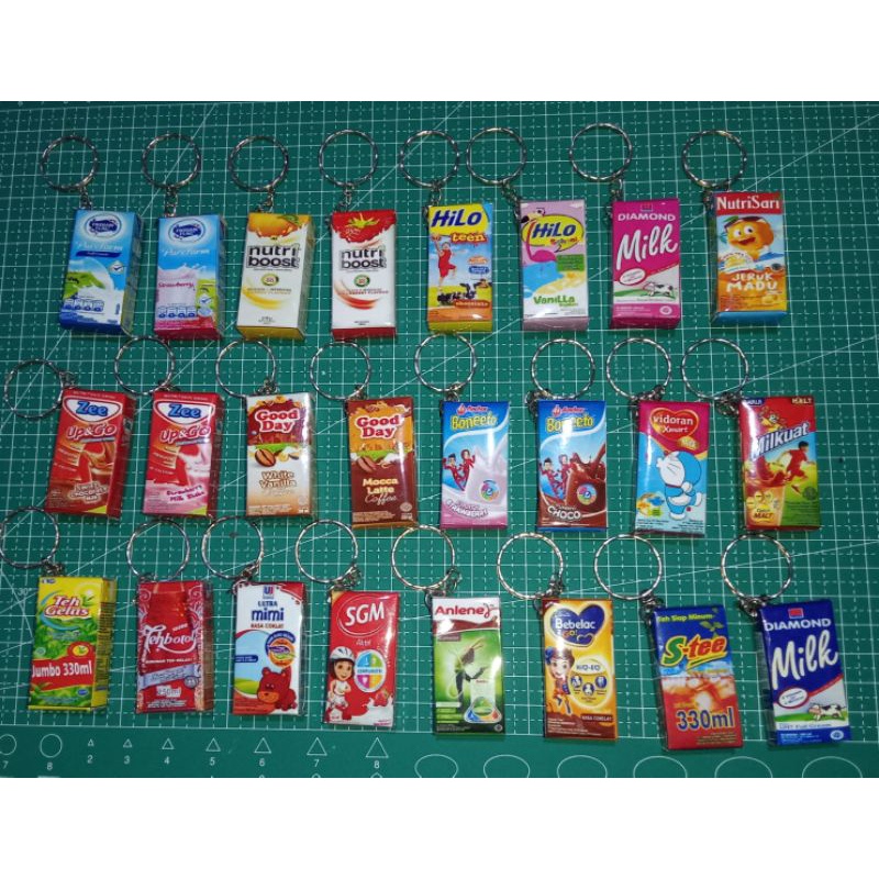 Jual Gantungan kunci miniatur susu kotak (20 pcs) | Shopee Indonesia