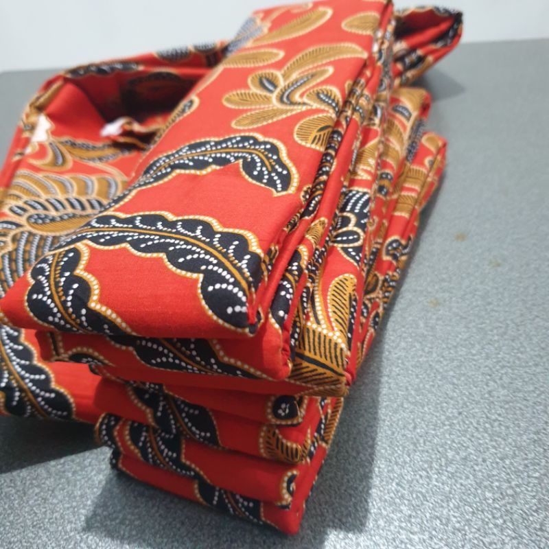 Jual Kain Batik Banyumasan - 013/ Kain Bahan Batik Orange Prima Halus ...