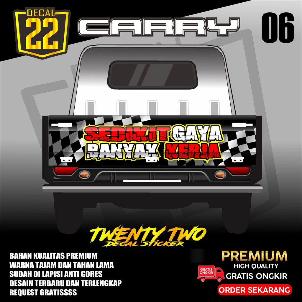 Jual STICKER CARRY PICK UP / STIKER BAK BELAKANG CARRY/ DECAL STICKER ...