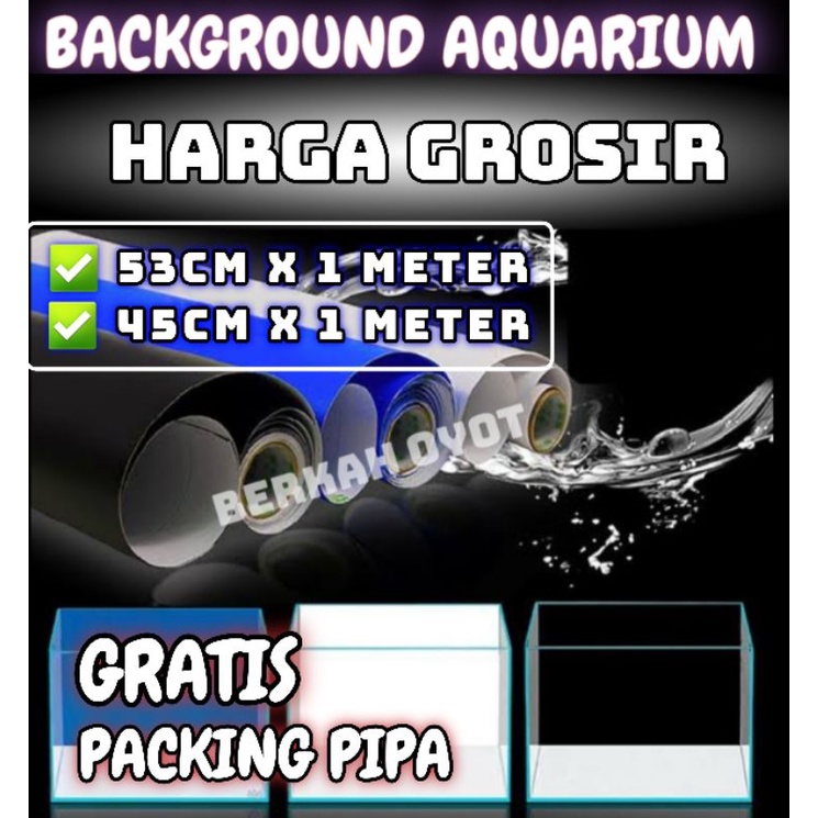 Jual SKOTLET STICKER BACKGROUND AQUARIUM 1 METER LEBAR 45 | Shopee ...