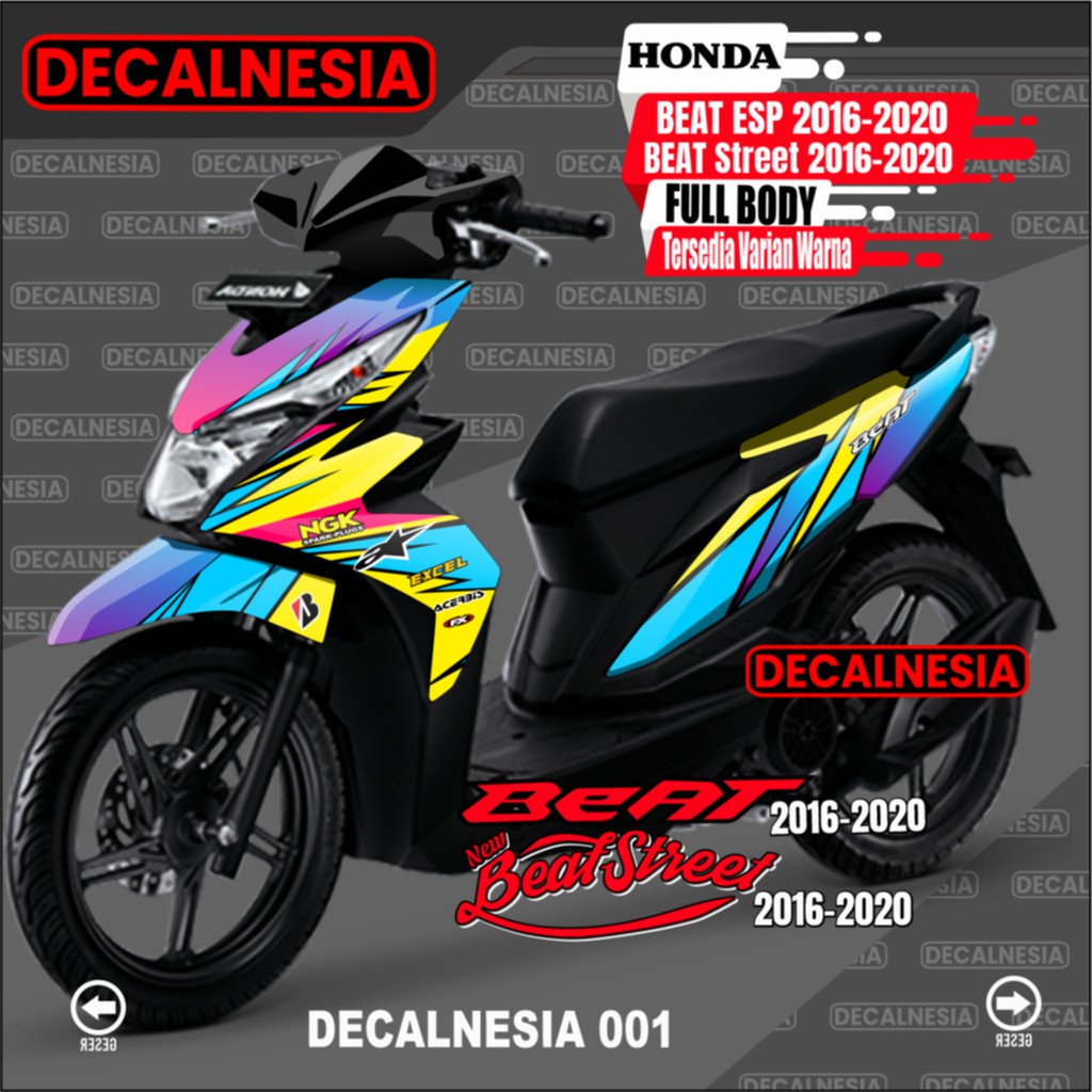 Jual Decal Beat ESp 2017 2018 2019 Full Body Motor Honda Stiker Variasi ...