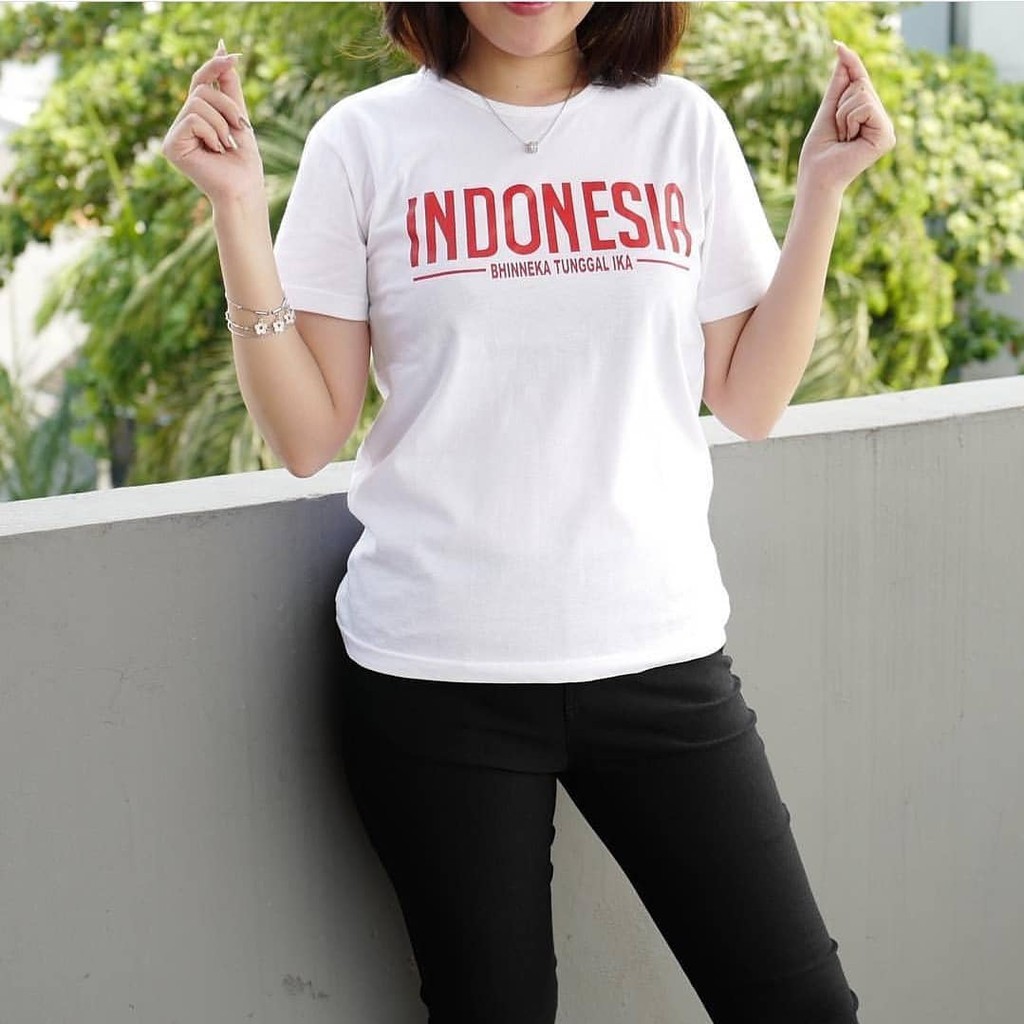 Jual Kaos Indonesia (Putih) | Shopee Indonesia