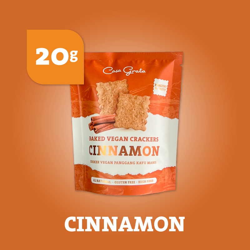 Jual Casa Grata Cinnamon Sweet Crackers - 20 gram - Gluten Free & Vegan ...